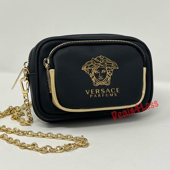Versace | Bags | Versace Crossbody Bag Purse Handbag Gold Medusa Logo ...